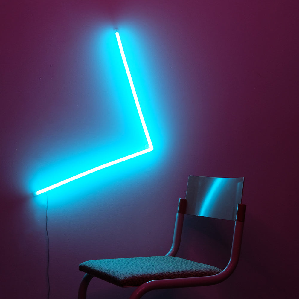 Daniel Emma: Blue LED Neon Corner – Electric Confetti