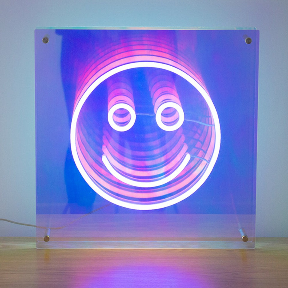 Infinity Neon Smiley – Electric Confetti